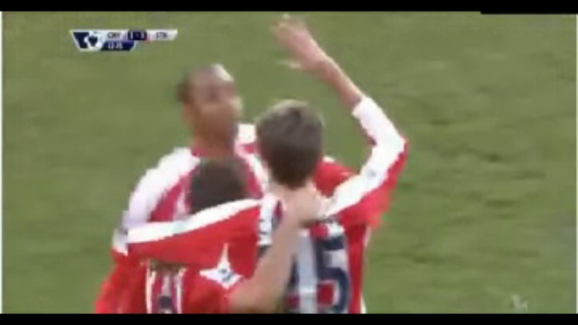 Crystal Palace 1-1 Stoke - Goal by P. Crouch (13')