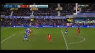 Everton 2-2 Leicester City - Golo de E. Cambiasso (70min)