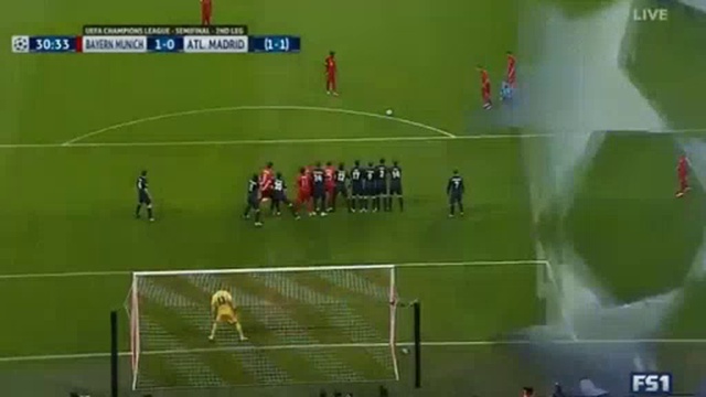 Bayern München vs Atlético - Goal by Xabi Alonso (31')