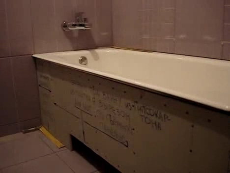 Как сделать нишу под ванну из гипсокартона видео