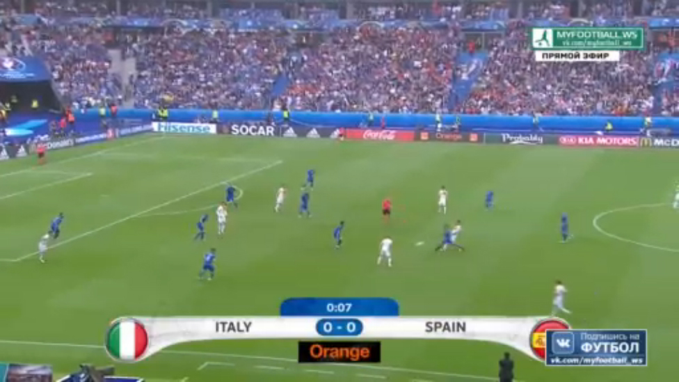 Италия - Испания 2:0 видео