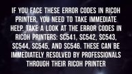 +1-800-821-0597 HOW TO FIX RICOH PRINTERS ERROR CODES?