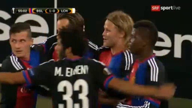 Basel 2-0 Lech - Goal by B. Bjarnason (55')