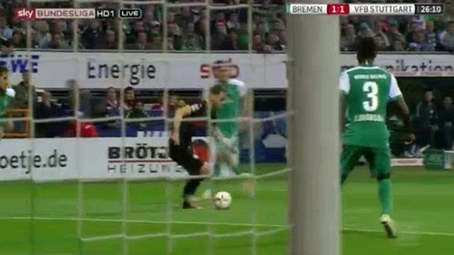 Bremen vs Stuttgart - Goal by D. Didavi (26')