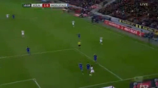 Köln 1-1 Ingolstadt - Goal by A. Modeste (10')