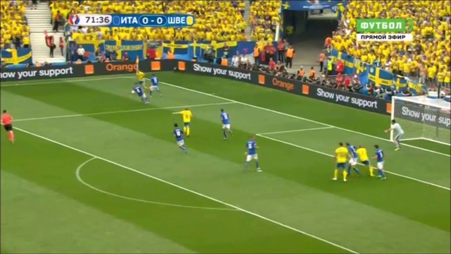 Италия - Швеция 1:0 видео