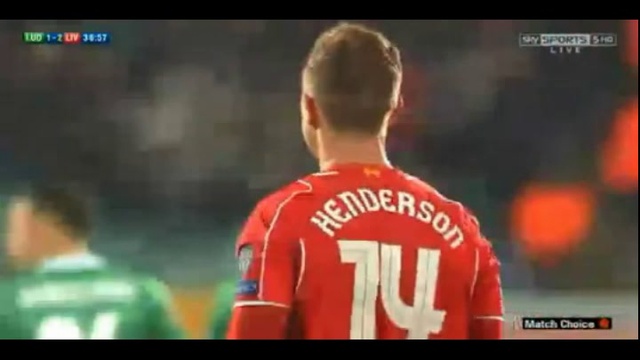 Ludogorets 2-2 Liverpool - Golo de J. Henderson (37min)