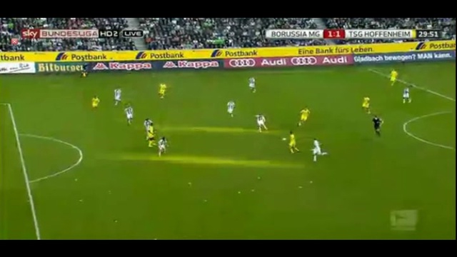 M'gladbach 3-1 Hoffenheim - Goal by A. Hahn (12')