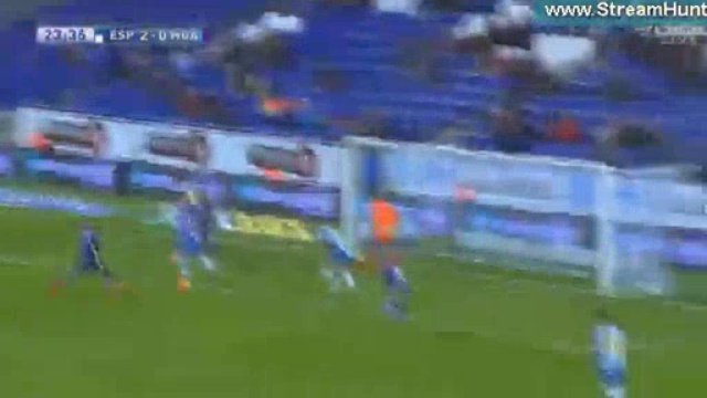 Espanyol 2-0 Málaga - Gól de H. Pérez (20min)