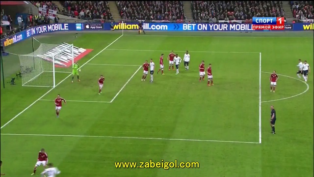 Англия - Дания 1:0 видео