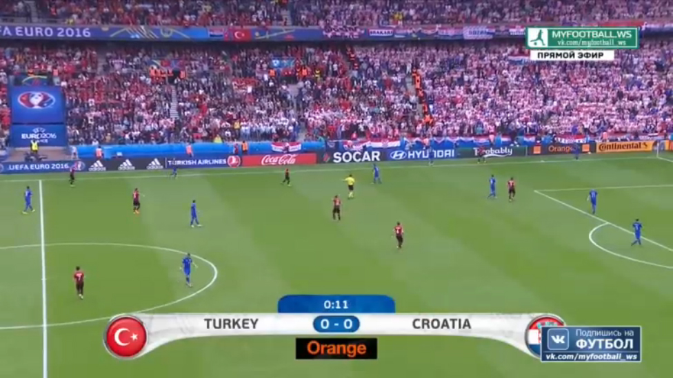 Турция - Хорватия 0:1 видео