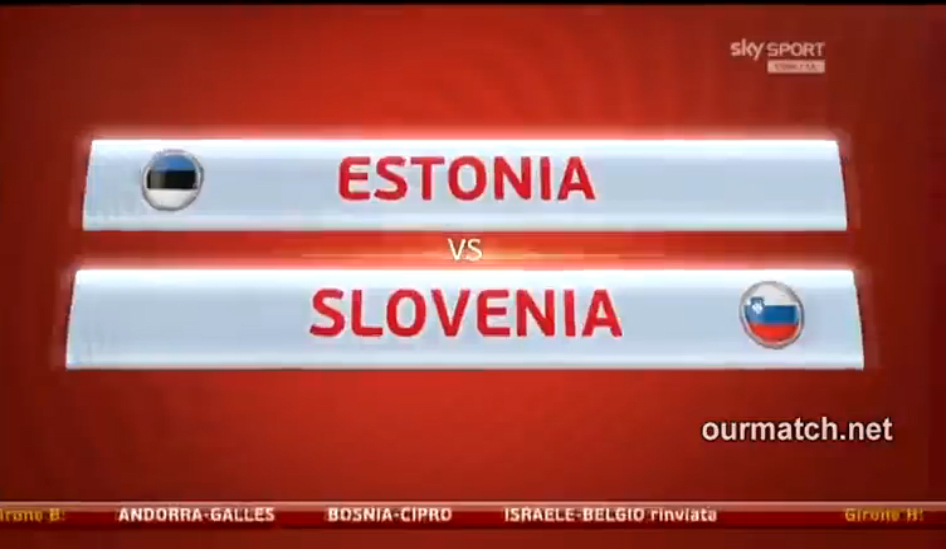 Эстония - Словения 1:0 видео