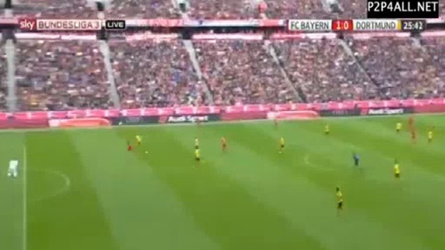 Bayern München 5-1 Dortmund - Gól de T. Müller (26min)