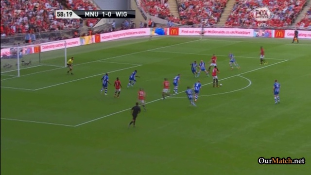 Уиган - Манчестер Юнайтед 0:2 видео