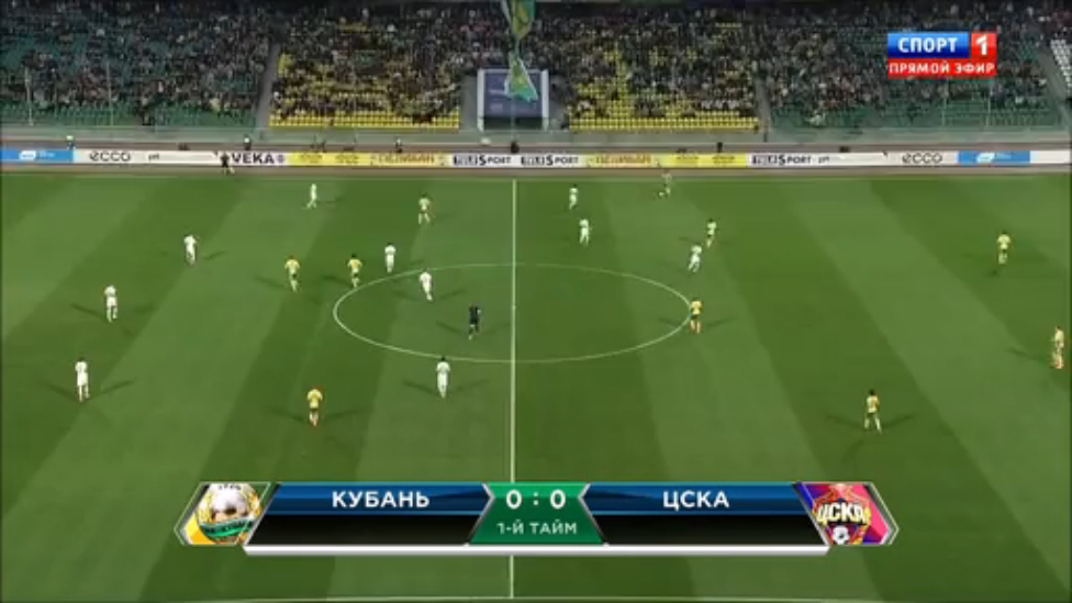 Кубань - ЦСКА 1:0 видео