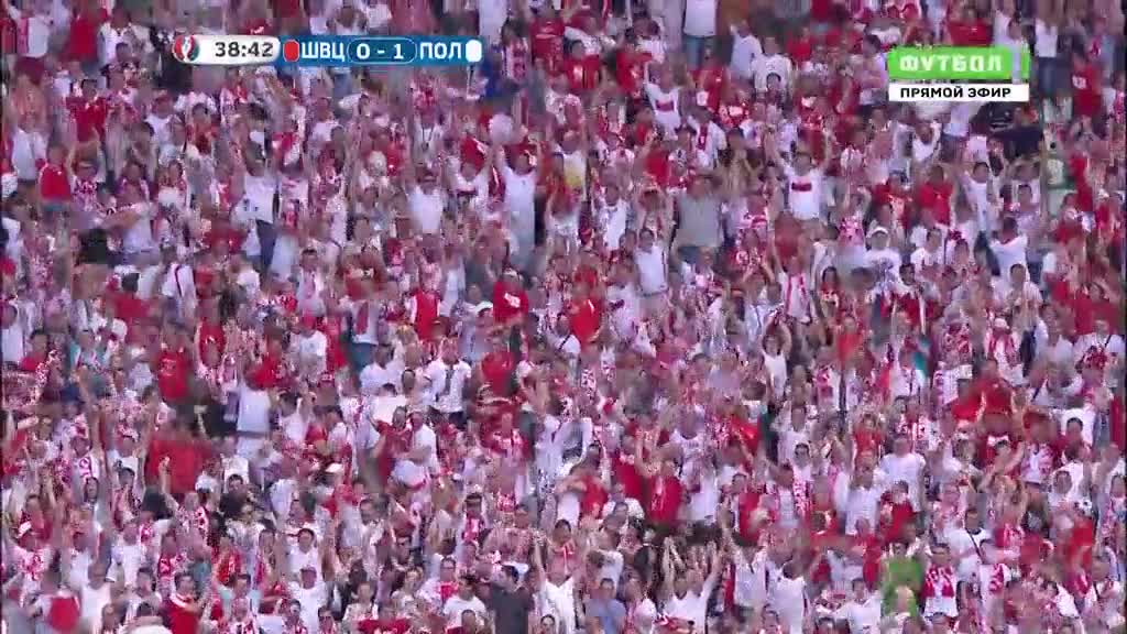 Швейцария - Польша 1:1 (пен. 4:5) видео