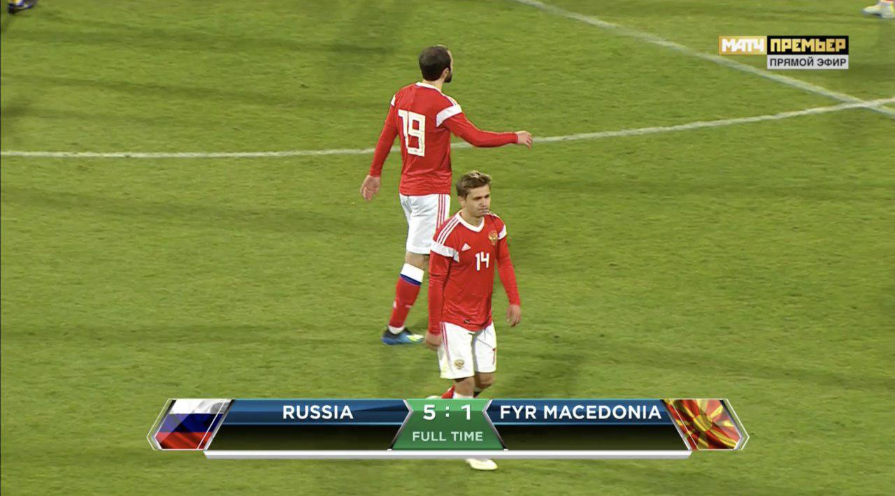Russia U21 5-1 Macedonia U21