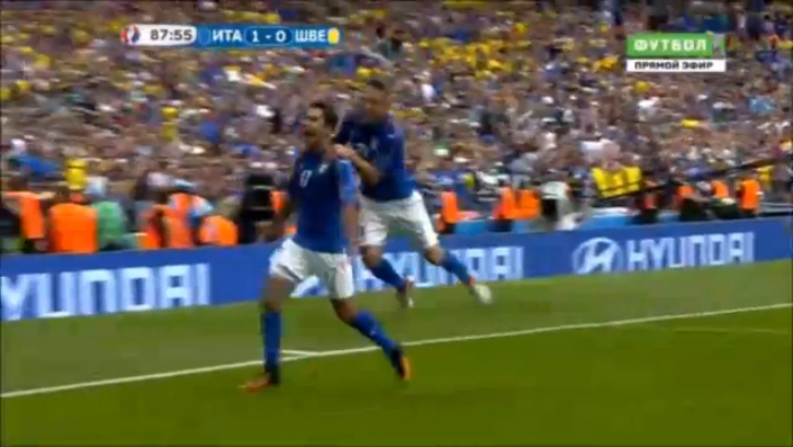 Италия - Швеция 1:0 видео
