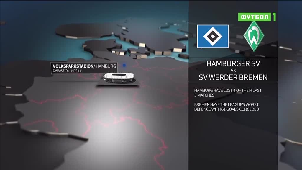 Гамбург - Вердер 2:1 видео