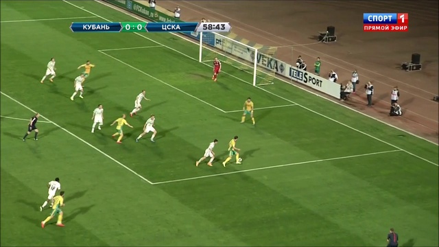 Кубань - ЦСКА 1:0 видео