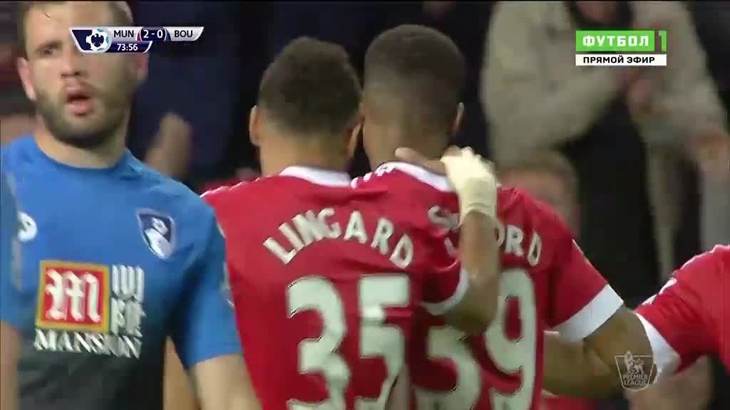 Манчестер Юнайтед - Борнмут 3:1 видео