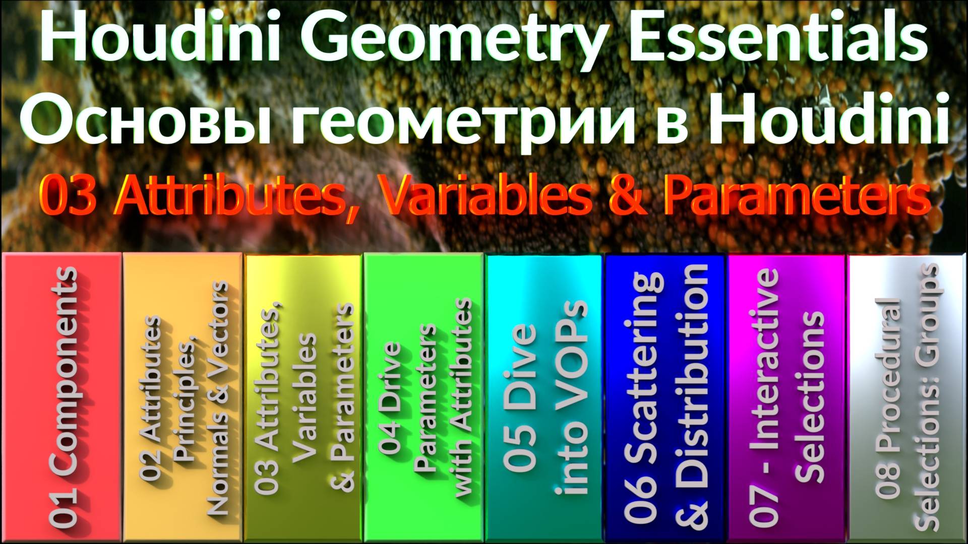 Houdini Geometry Essentials- Основы геометрии в Houdini- 03 Attributes, Variables &amp; Parameters