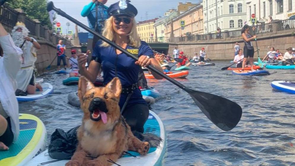 Участвую в фестивале ″Фонтанка SUP″ в Санкт-Петербурге