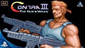 Contra 3:The Alien Wars (1992-SNES).Sony PlayStation 5.4K.PS5.🎮