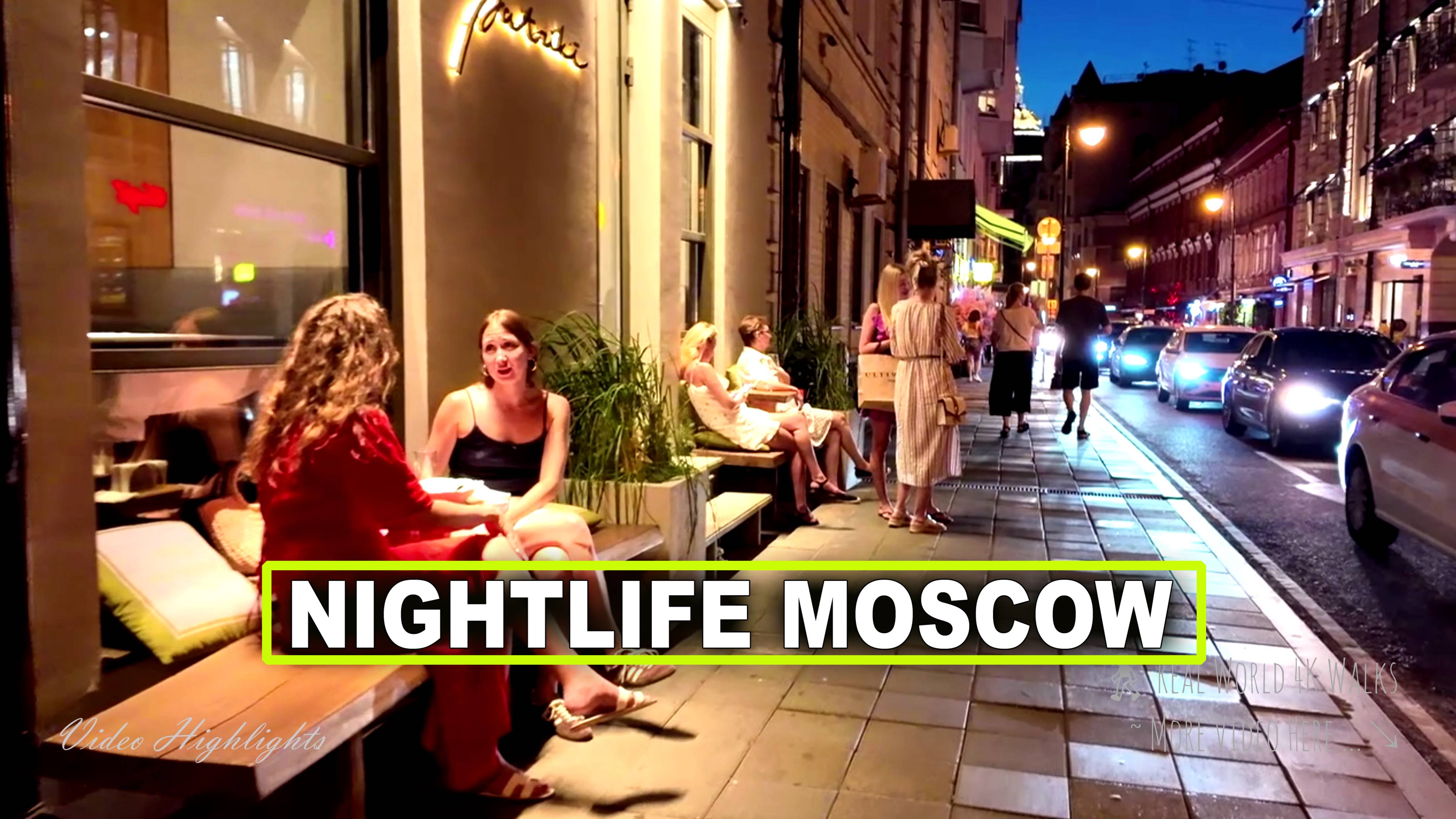 Nightlife in Moscow, Russia, beautiful Russian girls