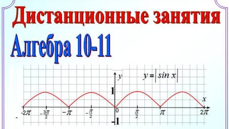 Алгебра 10-11. Дистанционные занятия