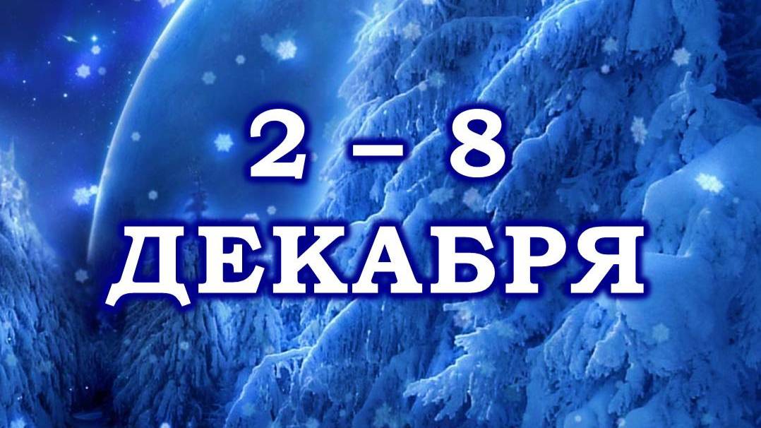 ☃️ С 2 по 8 ДЕКАБРЯ 2024 г. ❄️ Таро-прогноз 😇