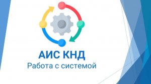 Работа с системой АИС КНД