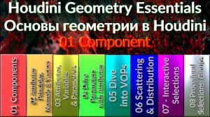 Houdini Geometry Essentials - Основы геометрии в Houdini - 01 Components