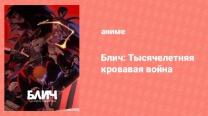 Блич: Тысячелетняя кровавая война (аниме-сериал, 2022)