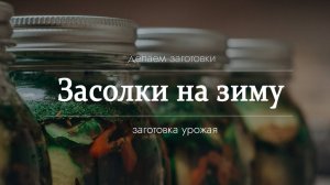 Засолки и заготовки на зиму