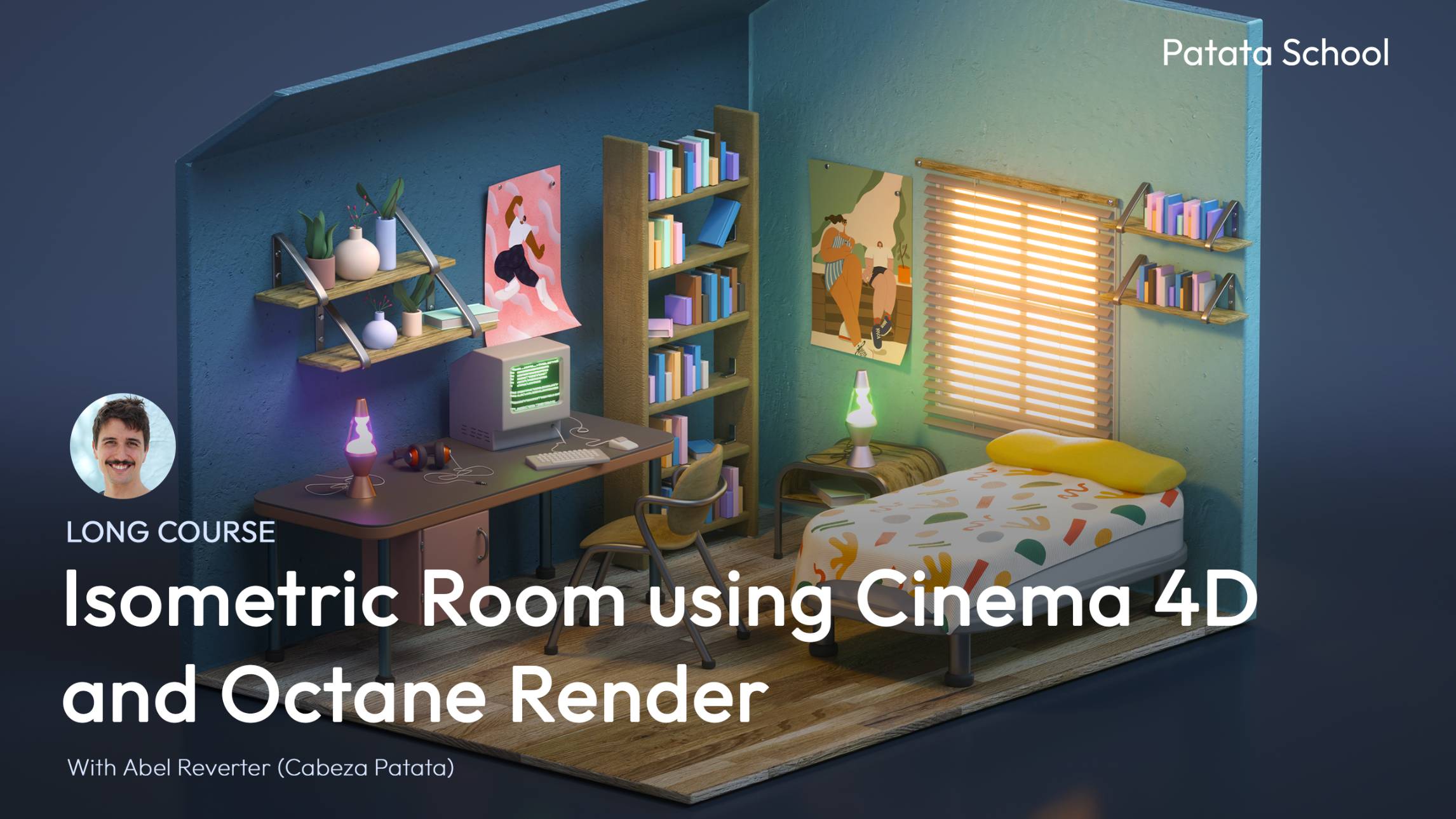 🎬 Patata School – How to Make an Isometric Room in Cinema 4D and Octane (2024) 🅴🅽🅶