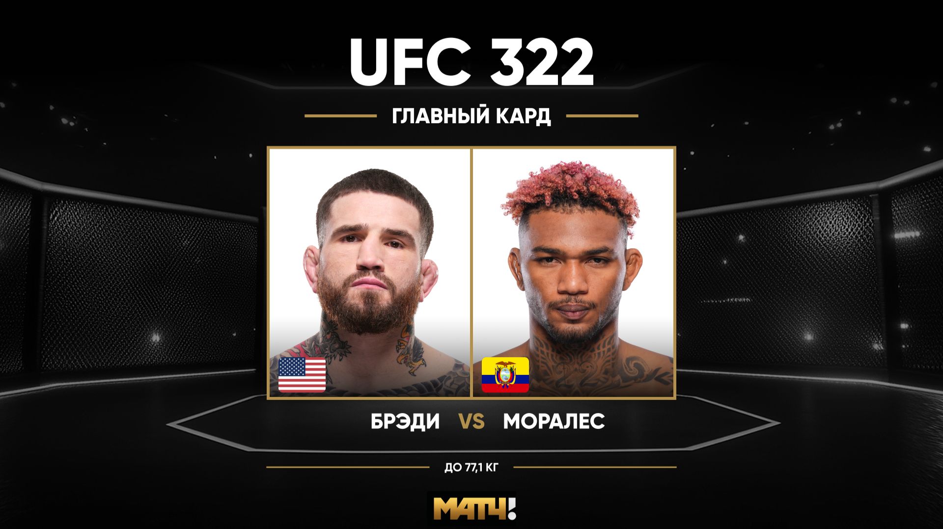Изображение к видео: Шон Брэди против Майкла Моралеса на UFC 322