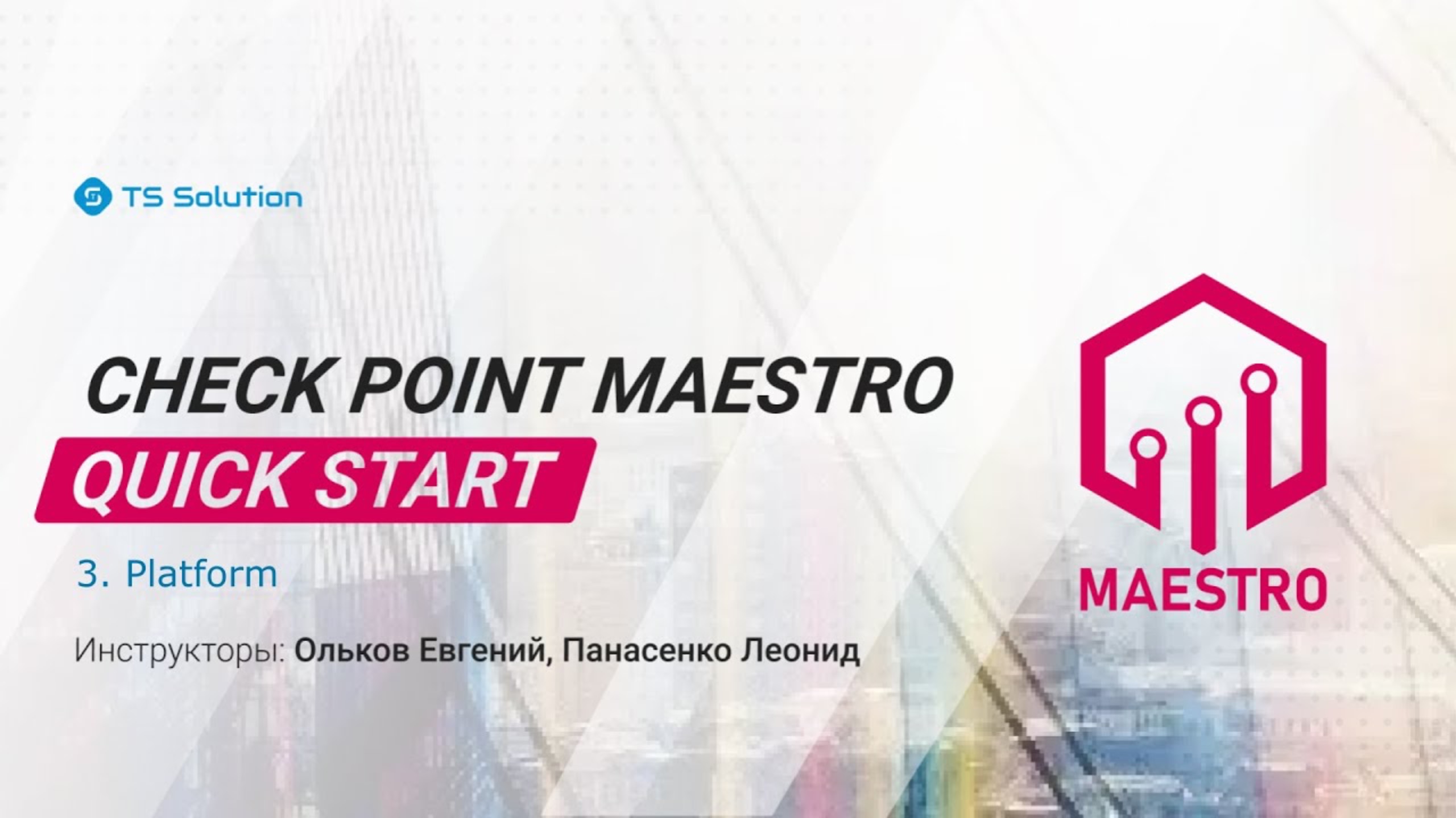 Бесплатный курс Check Point  Maestro Quick Start