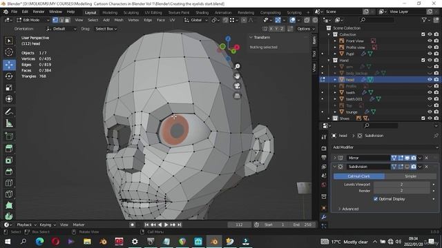 [blender] Modelling The Head  In Blender Vol 1