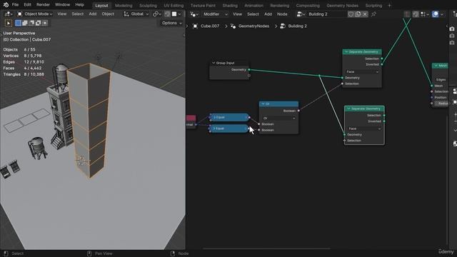 [blender] Geometry Nodes Make Procedural Buildings in Blender 4