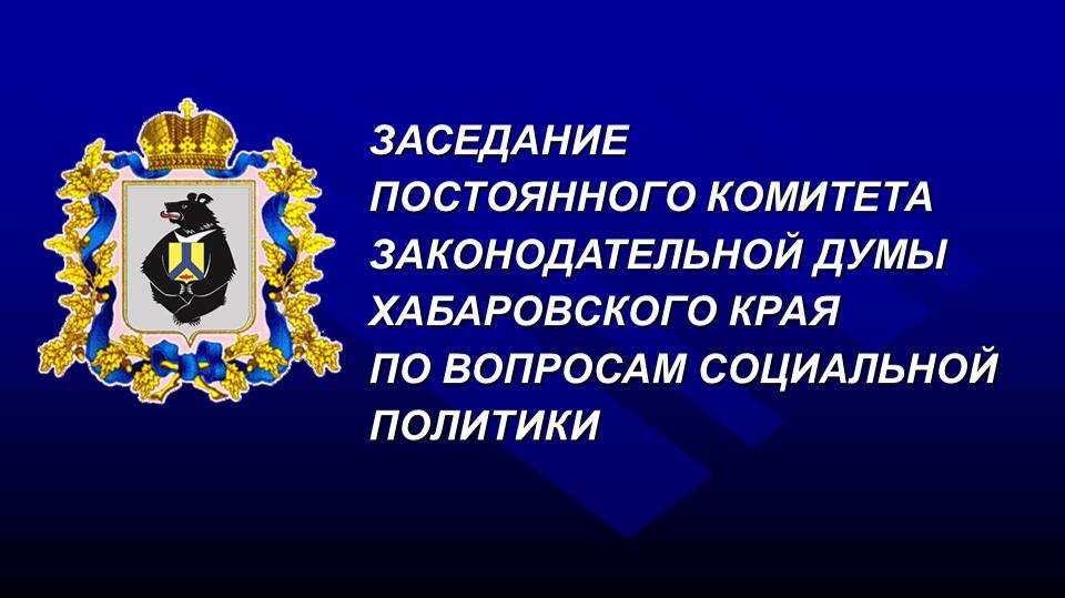 Заседания постоянных комитетов Законодательной Думы Хабаровского края