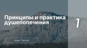 Принципы и практика душепопечения - Тайсон|Семинар