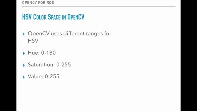 ROS for Beginners - Basics, Motion, and OpenCV