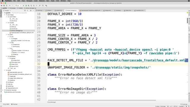 Drone Programming with Python - Face Recognition &amp; Tracking