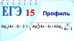 Математика ЕГЭ, профиль №15. Неравенства