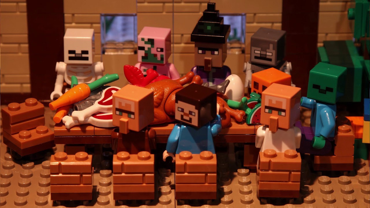 Мультик про веселый Новый Год Рождество лего Майнкрафт / Lego Minecraft / видео майнкрафт