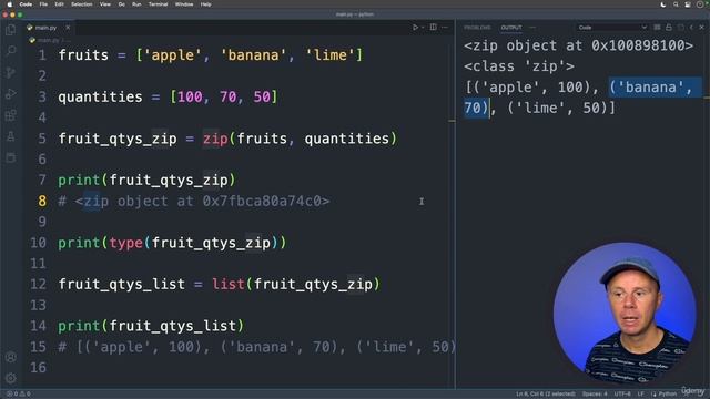 80. Встроенная функция zip.
