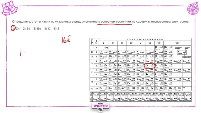 Строение атома. Электронная конфигурация атомов. Задание 1 ЕГЭ