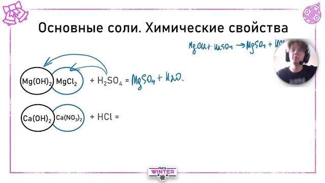 Химические свойства средних, кислых и основных солей