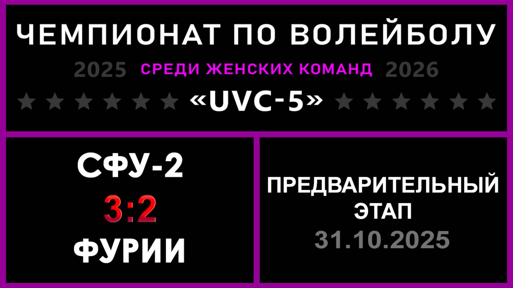 UVC - 5 (Девушки, 2025 - 2026)